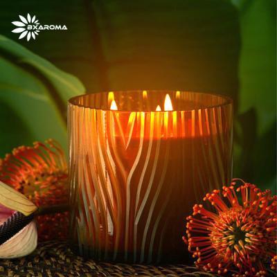 China OEM Lemon Scented Candle in Round Glass Cup - Multi-Colored Aromatherapy Candle with Customization Options for sale