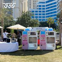 China Customizable Flower Cotton Candy Vending Machine With Smart Robot Operation for sale