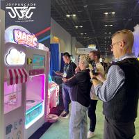 China Customizable Flower Cotton Candy Vending Machine With Smart Robot Operation for sale