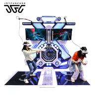 China Dual-screen synchronized two-player VR standing Platform arena equipped with turbine lighting and wireless overhead bracket for sale