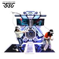 China Dual-screen synchronized two-player VR standing Platform arena equipped with turbine lighting and wireless overhead bracket for sale