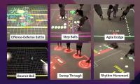 China Commercial Floor-standing Interactive Projector For Gyms Equipped With Agility Game Interactive Projection for sale