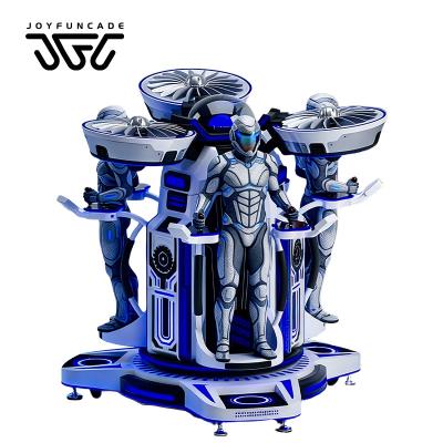 China Immersive 3-Person VR Flight Simulator 360° Motion Rotation Space Battle Machine Next-Gen VR Flight Simulator with 4D Wind Effects for sale