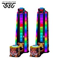 China King Hammer Arcade Game Machine  Commercial Coin-Operated Carnival Strength Tester Flaming King Hammer Machine Heavy Duty Ticket Redemption Strike Game with LED Tower for sale