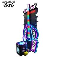 China CrazyGuitar Hammer Arcade Machine Arcade Boxing Punch Machine Commercial Electronic Strength & Punching Tester  Deluxe Strength Machine 3M Tall Rock Theme Hammer Strike Game for Bars & FECs for sale