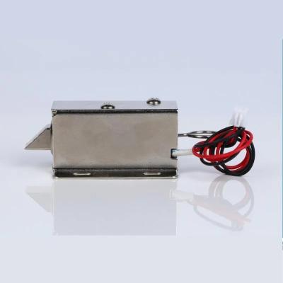 China U1054-1b 12V 24V Normally Closed Pull Type Small Electric Electromagnetic Solenoid Lock with Override Function for sale