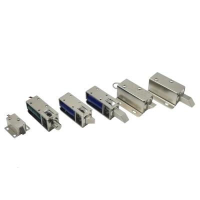 China 1054-4b DC 12/24 Volt Normally Closed Mini Push Pull Solenoid Lock for Cabinet for sale