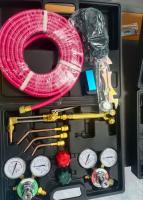 China American Style Multi-purpose Welding Cutting Kit Oxygen Acetylene Meters Plastic Case Packaging ，Portable ACETYLENE OXYGEN ORCH Cutting Torch Kit Stainless Steel Brass Material Copper Regulator Portab for sale