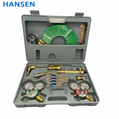 China Portable Oxy-Fuel Welding & Cutting Torch Kit , Victor Compatible Oxygen Acetylene Gas Outfit with Pressure Regulators, Welding Nozzles and Hard Storage Case ， Portable Gas Welding & Cutting Tool Set for sale