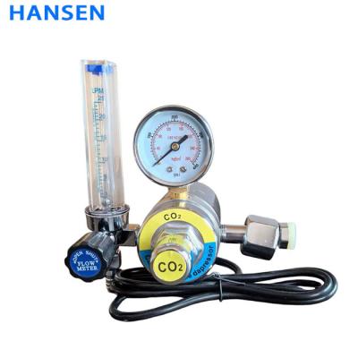 China Heated CO2 Regulator ， Carbon Dioxide Pressure Reducer ，Reducing Valve with Flowmeter for MIG Welding ， for sale