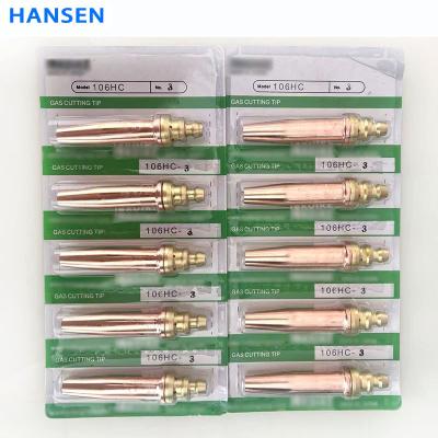 China 106HC Propane Gas Cutting Tip, Oxy-Fuel Cutting Nozzle ,  for Oxy-Propane Cutting Torch , High Precision Copper Cutting Tip for LPG/Propane Gas Cutting，CUTTING TIP for PROPANE BUTANE LPG NATURAL GASES for sale