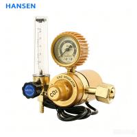 China Electric Heated CO2 Regulator with Flowmeter , Dual Heating Core Carbon Dioxide Gas Pressure Reducer , Welding MIG Welder CO2 Pressure Gauge Regulator for Welding Machine for sale