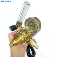 China Electric Heated CO2 Regulator with Flowmeter , Dual Heating Core Carbon Dioxide Gas Pressure Reducer , Welding MIG Welder CO2 Pressure Gauge Regulator for Welding Machine for sale