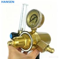 China Electric Heated CO2 Regulator with Flowmeter , Dual Heating Core Carbon Dioxide Gas Pressure Reducer , Welding MIG Welder CO2 Pressure Gauge Regulator for Welding Machine for sale