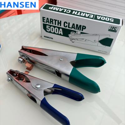 China Heavy Duty 300A 500A Welding Ground Clamp ， Earth Clamp with Rubber Insulated Handle for MIG MMA TIG Welding Machine Welding Accessories for sale