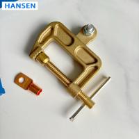 China Full Copper C‑Type Earth Clamp, 500A welding ground clamp, heavy‑duty brass welding earthing clamp, G‑shape ground clip for MMA MIG TIG welder, high conductivity welding Machine Consumable Parts for sale