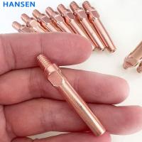 China Welding Torch Accessories Copper Welding Contact Tip M6*45 ,  Copper Contact Tip MIG Welding Torch Nozzle , 0.8‑1.6mm Wire Size , Copper Welding Contact Tips for Binzel MIG MAG Welding Gun Consumables for sale