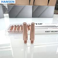 China Welding Torch Accessories Copper Welding Contact Tip M6*45 ,  Copper Contact Tip MIG Welding Torch Nozzle , 0.8‑1.6mm Wire Size , Copper Welding Contact Tips for Binzel MIG MAG Welding Gun Consumables for sale