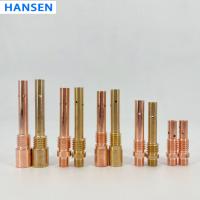 China MIG Welding Gun Connecting Rod Copper Brass 200A 350A 500A Pana Front Connector Gas Shielded Welding Contact Tip Holder Accessories for sale