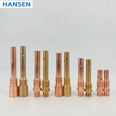 China MIG Welding Gun Connecting Rod Copper Brass 200A 350A 500A Pana Front Connector Gas Shielded Welding Contact Tip Holder Accessories for sale