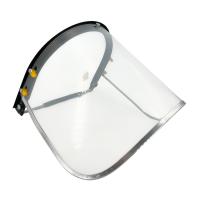 China Hard hat attachable face shield , clear visor face shield , safety helmet mounted face visor , impact‑resistant PC face shield , welding grinding protective face screen for sale