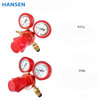 China Propane gas pressure regulator YQW‑02 , propane cylinder reducer , gas pressure reducing valve , alloy brass propane regulator ，dual gauge propane pressure regulator , welding cutting gas regulator for sale