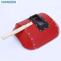 China Hand‑held Welding Helmet Mask , Red Ste Welding Face Shield , Durable Handheld Welding Hood with Filter Lens for MMA ARC Welding Cutting Manual Welding Protective Face Mask for sale