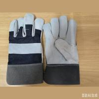 China Split Cowhide Welding Gloves , Heavy Duty Heat Resistant Welder Safety Gloves , Reinforced Palm Anti-Spark Leather Work Gloves for MIG TIG Arc Welding, Forge , Construction & Industrial Handling for sale