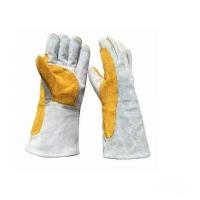 China Split Cowhide Welding Gloves , Heavy Duty Heat Resistant Welder Safety Gloves , Reinforced Palm Anti-Spark Leather Work Gloves for MIG TIG Arc Welding, Forge , Construction & Industrial Handling for sale