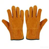 China Full Grain Cowhide Driver Gloves , Leather Safety Work Gloves , Wear Resistant Anti-Scratch Industrial Gloves for Welding, Metal Handling, Construction , Heavy Duty Protective Gloves for sale