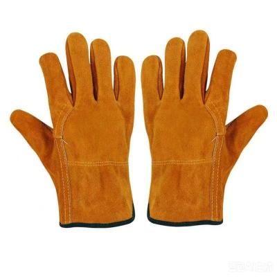 China Full Grain Cowhide Driver Gloves , Leather Safety Work Gloves , Wear Resistant Anti-Scratch Industrial Gloves for Welding, Metal Handling, Construction , Heavy Duty Protective Gloves for sale