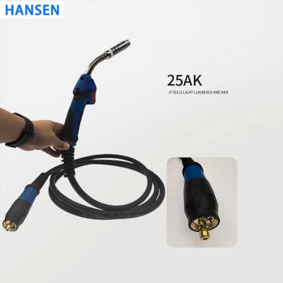 China MB25AK MIG Welding Torch , Euro Connector Binzel Style 25AK welding torch , CO2 welding torch ,  gas shielded welding torch for sale