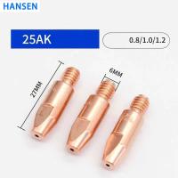 China 25AK Contact Tip for MIG Welding Torch , Binzel Style 25AK Copper Contact Tips ,CO2 Welding Gun Nozzle Tip , Welding Spare Parts , MB25AK welding contact tip for sale