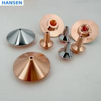 China Premium D32 Laser Cutting Nozzle , High-Purity Copper Single & Double Layer Nozzle for Fiber Laser Cutting Machine , Chrome-Plated CNC Cutting Consumable for sale