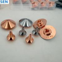 China Premium D32 Laser Cutting Nozzle , High-Purity Copper Single & Double Layer Nozzle for Fiber Laser Cutting Machine , Chrome-Plated CNC Cutting Consumable for sale