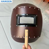 China Hand held welding helmet , portable welding face shield , handheld welder mask , red fiber board welding helmet , traditional welding hand shield , welding protective mask , manual welding helmet for sale