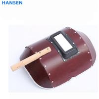 China Handheld Brown Steel Paper Welding Shield , Vulcanized Fiber Welding Helmet , Fixed Lens Welder Face Protector , Anti-Spark Anti UV IR Welding Mask for Arc Welding Gas Brazing for sale