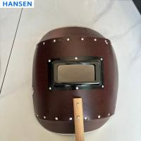 China Handheld Brown Steel Paper Welding Shield , Vulcanized Fiber Welding Helmet , Fixed Lens Welder Face Protector , Anti-Spark Anti UV IR Welding Mask for Arc Welding Gas Brazing for sale