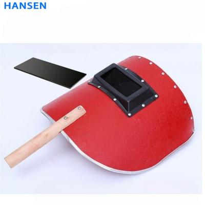 China Hand Held Steel Paper Welding Helmet , Full Big Aluminium Rim Welder Face Shield , Anti Arc Flash Welding Mask With Non-slip Plastic Grip , Replaceable Shade Lens For Metal Welding & Soldering for sale