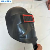 China High Quality Black Handheld Plastic Welding Mask , Flip Up Red Frame Welding Face Shield , Replaceable Dark Filter Lens , Impact Resistant Welder Protector , Anti-Splash For Arc Welding for sale
