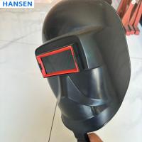 China High Quality Black Handheld Plastic Welding Mask , Flip Up Red Frame Welding Face Shield , Replaceable Dark Filter Lens , Impact Resistant Welder Protector , Anti-Splash For Arc Welding for sale