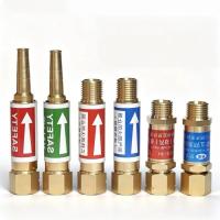 China Hose End Flashback Arrestor for Welding Torch , Oxygen & Acetylene Brass Flame Arrester , Safety Flash Back Preventer with Barb Fitting for Oxy-fuel Cutting Welding for sale