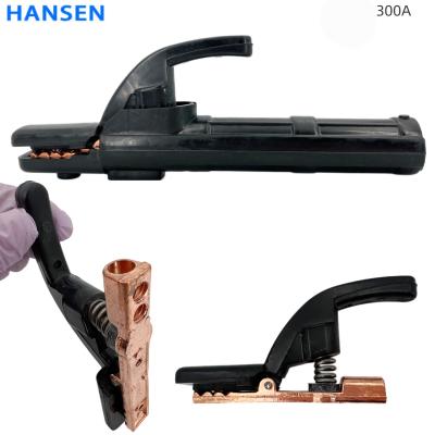 China 300A Welding Electrode Holder , Heavy Duty Copper Jaw Stick Welding Clamp , Insulated Anti-scald Welding Tongs for MMA Arc Welder for sale