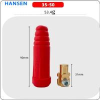 China DKJ10-25/DKJ35-50/ 50-70 Red Welding Cable Quick Connector | Male Plug & Female Socket for Welder Cable Connection for sale