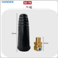 China DKJ10-25/DKJ35-50/ 50-70 Black Welding Cable Quick Coupler | Welder Male Plug & Female Receptacle for Arc Welding Cable for sale