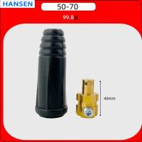China Euro Style Welding Cable Quick Connector DKJ10-25 DKJ35-50 DKJ50-70 , Welder Plug & Socket, Brass Welding Cable Connector for ARC MMA Welder for sale
