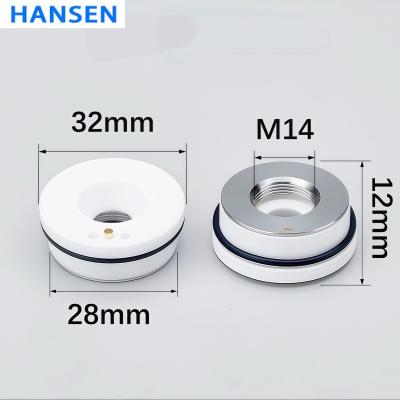 China M14 Laser Ceramic Ring D32mm D28mm , Alumina Ceramic Nozzle Holder , Fiber Laser Cutting Head Spare Parts for Raytools WSX for sale