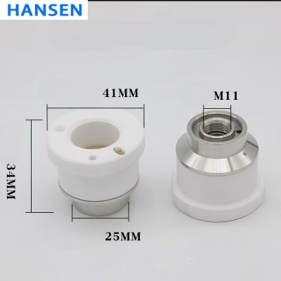 China M11 Laser Ceramic Ring D41mm , Alumina Ceramic Nozzle Holder , Fiber Laser Cutting Head Spare Parts for Raytools WSX Precitec for sale