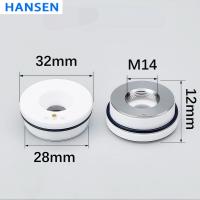 China M11 Laser Ceramic Ring D41mm , Alumina Ceramic Nozzle Holder , Fiber Laser Cutting Head Spare Parts for Raytools WSX Precitec for sale