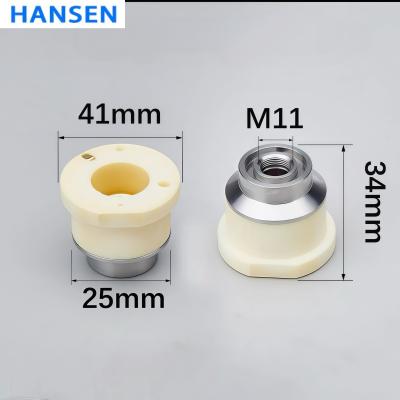 China M11 D41 laser ceramic insulator , 41mm outer diameter , high precision alumina ceramic body , stable insulation , for fiber laser cutting head nozzle holder replacement. for sale